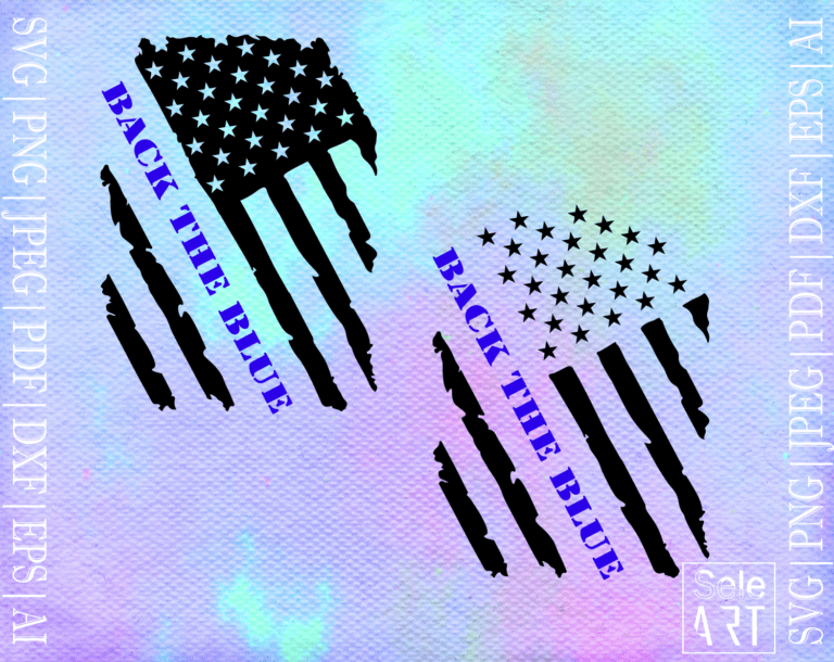 FREE Back the Blue SVG - Free Svg with SeleART