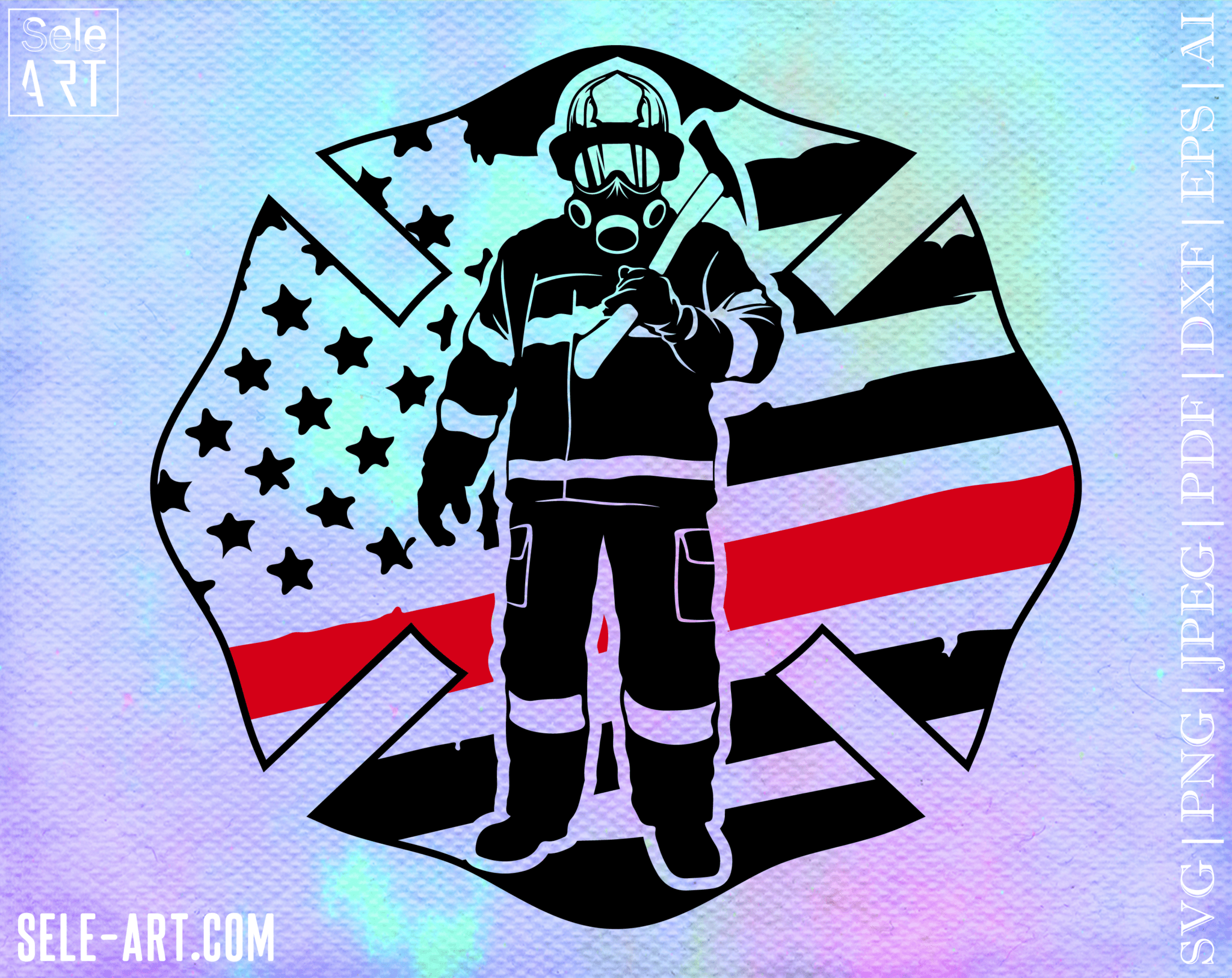 FREE Fireman Badge SVG - Free Svg with SeleART