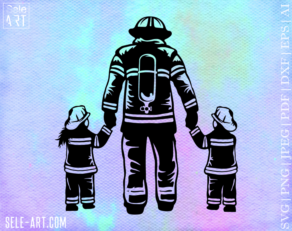Free Firefighter Dad SVG - Free Svg with SeleART